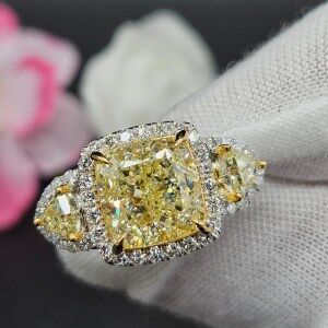 5 ct yellow diamond ring store